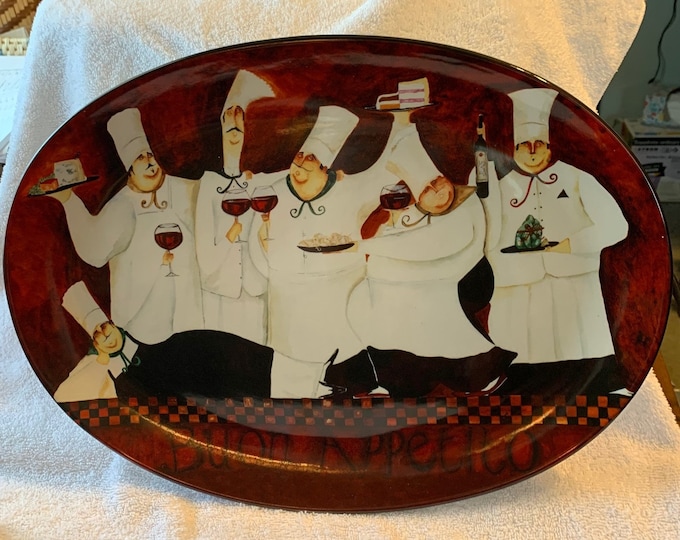 Vintage Certified International Jennifer Garant Fat Chef 16" Serving ...
