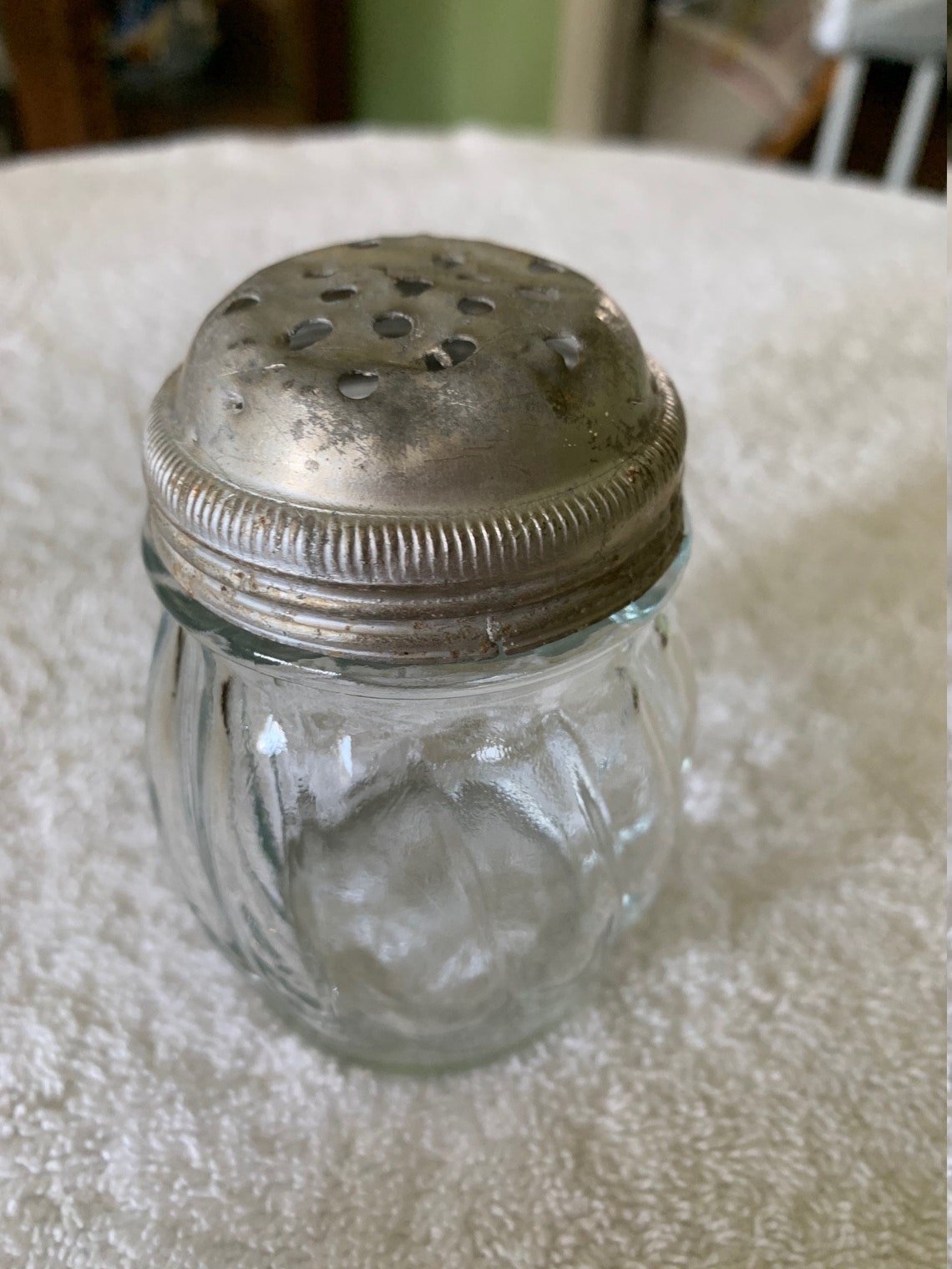 Vintage Clear Glass Paneled Sugar Shaker | Etsy