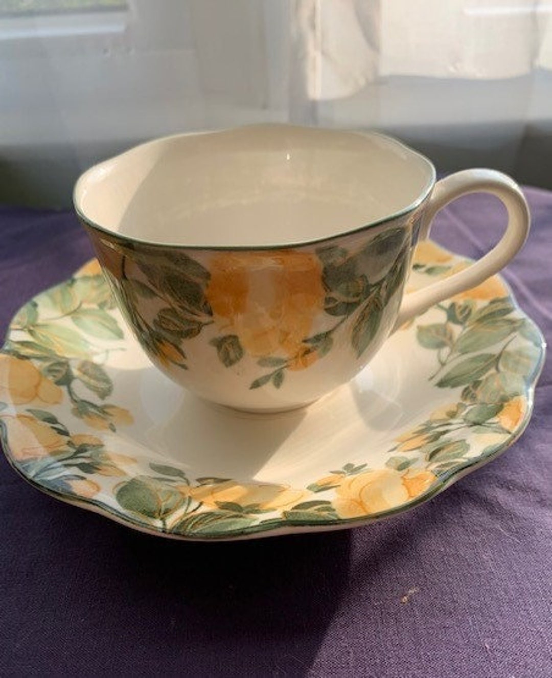 Vintage Nikko Pink and Yellow Tea Cups and Saucers - Etsy