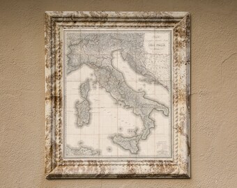 Italy Map - Etsy