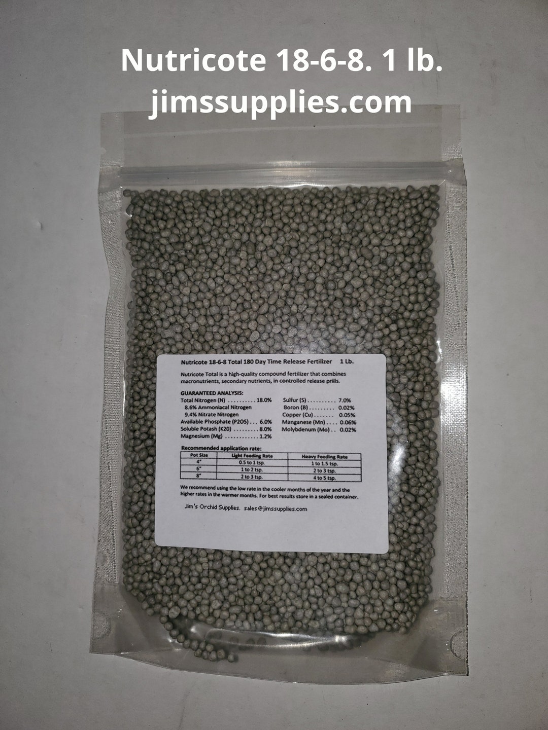 Nutricote. Timed Release Fertilizer. 18-6-8 180 Day. 2 Pounds. Orchids ...