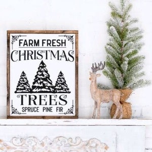 Christmas Tree Sign Christmas Decor Christmas Wooden Sign Holiday Signs ...