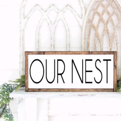 Our Nest Sign Farmhouse Decor Master Bedroom Master - Etsy
