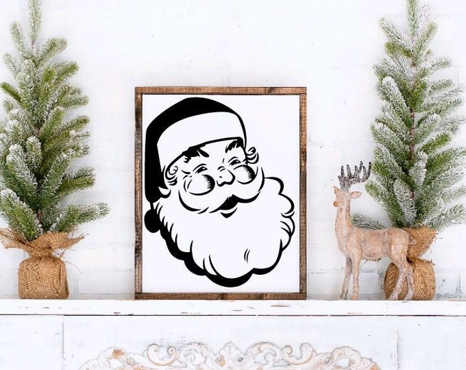 Santa Sign | Christmas Decor | Christmas Wooden Sign | Holiday Signs ...