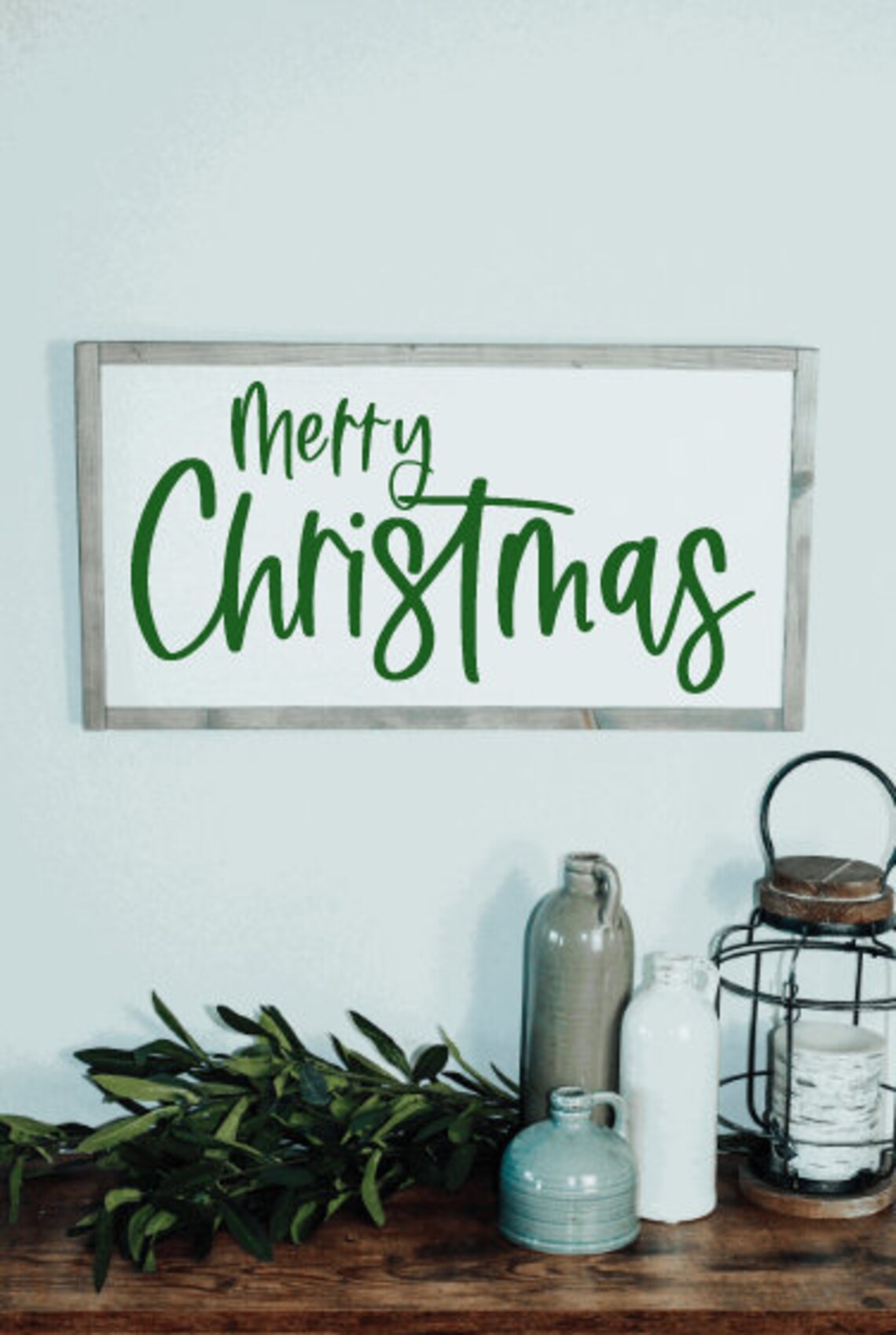 Holiday Decor Signs Merry Christmas Sign Farmhouse | Etsy