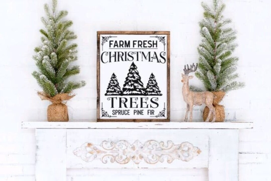 Christmas Tree Sign Christmas Decor Christmas Wooden Sign Holiday Signs ...