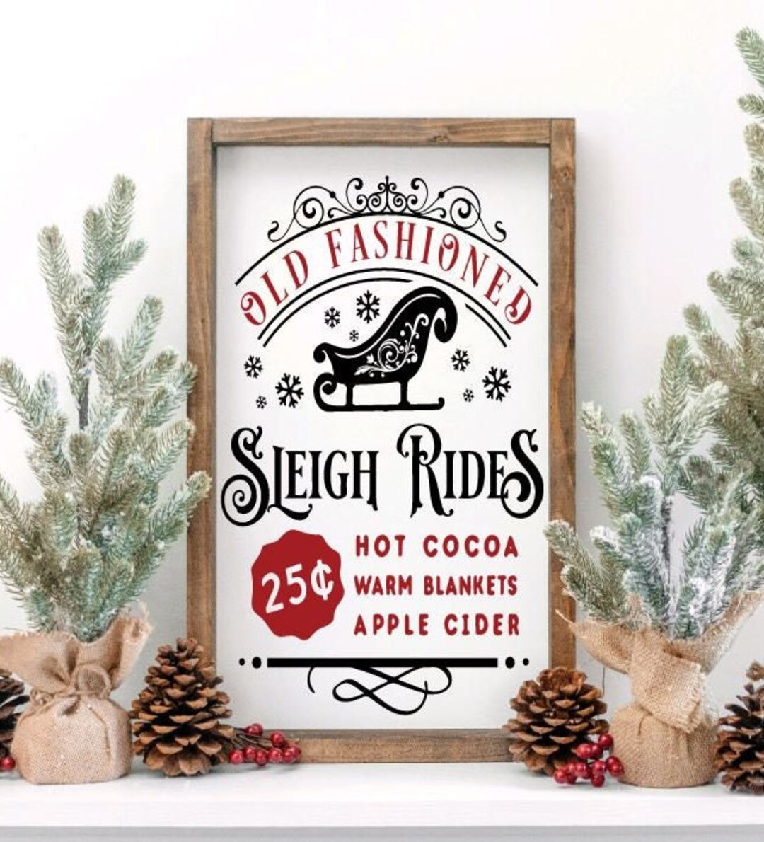 Sleigh Ride Sign Christmas Decor Christmas Wooden Sign Holiday Signs ...