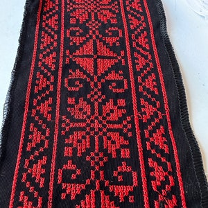 Red and Black Authentic Jordanian/palestinian Tatreez Embroidery, Made ...