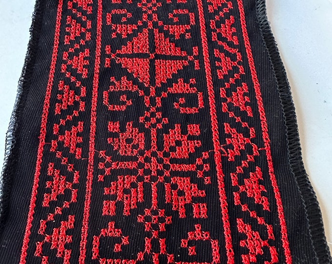 Red and Black Authentic Jordanian/palestinian Tatreez Embroidery, Made ...