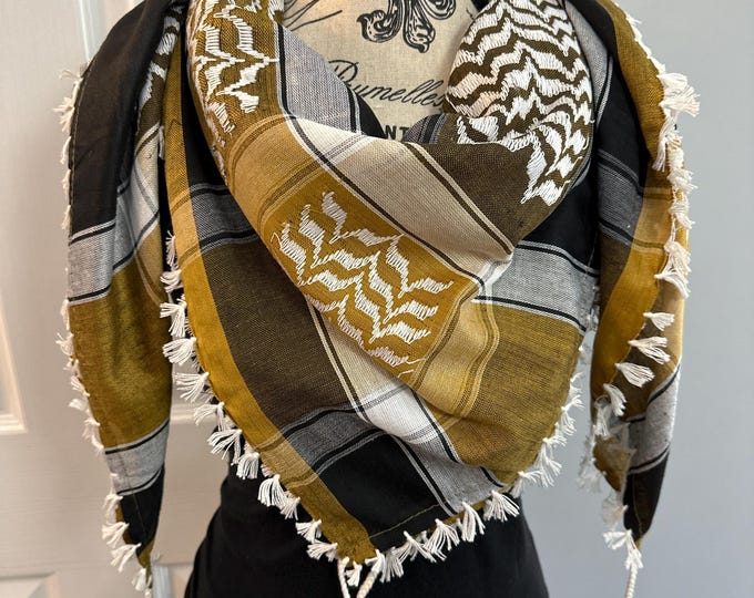 Keffiyeh | Shemagh Jordanian Palestinian Kuffiya | Shmagh | Arab Arafat ...