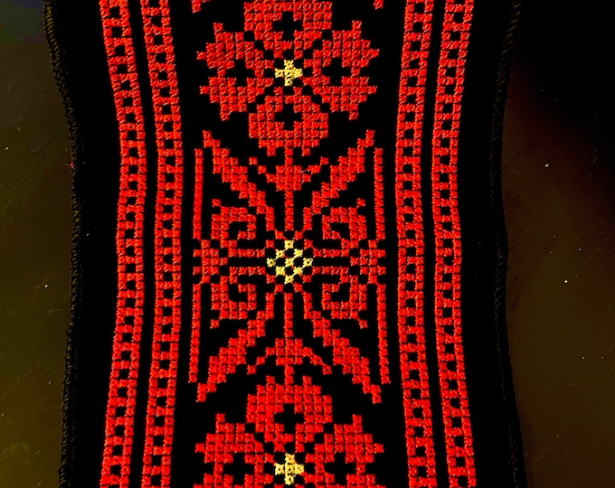 Red and White Authentic Jordanian/palestinian Tatreez Embroidery, Made ...