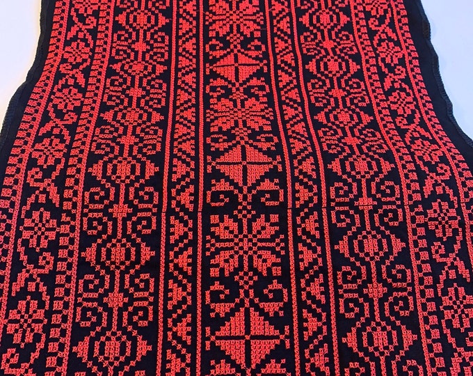 Red and Black Authentic Jordanian/palestinian Tatreez Embroidery, Made ...