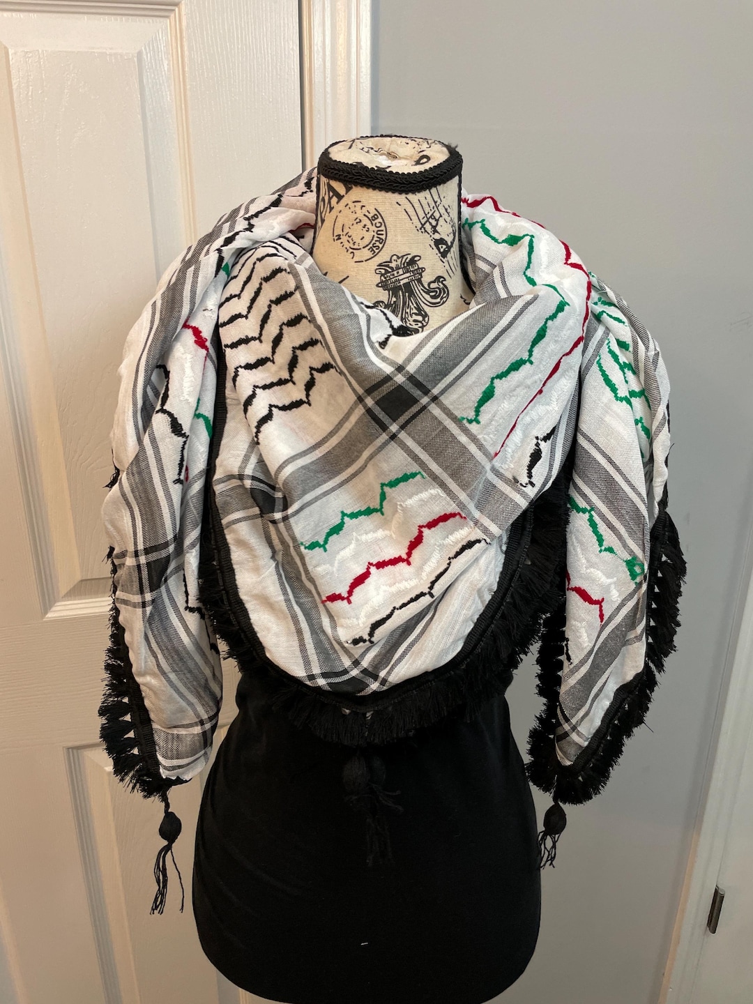 Keffiyeh | Shemagh Jordanian Palestinian Kuffiya | Shmagh | Arab Arafat ...