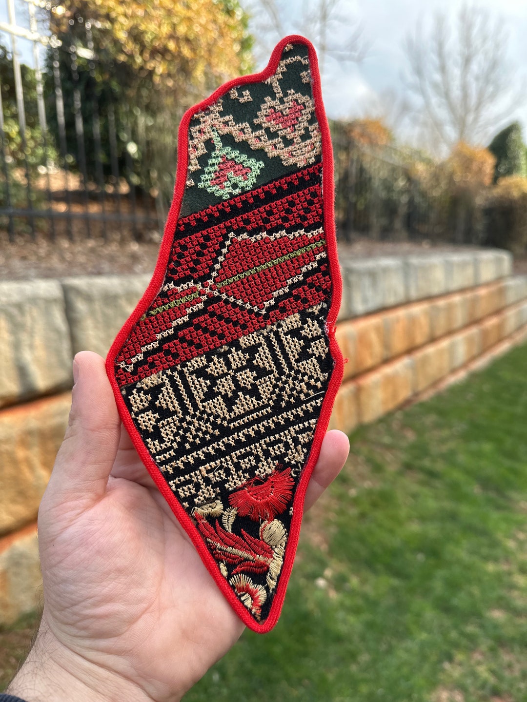 Tatreez Palestinian Map Embroidered Wall Hanging Art - Etsy