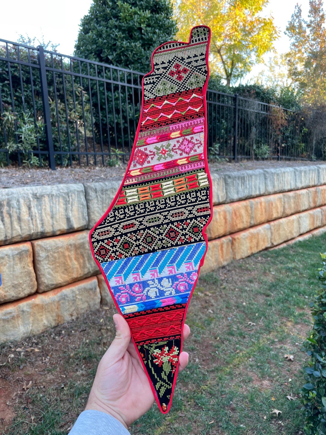 Tatreez Palestinian Map Embroidered Wall Hanging Art - Etsy