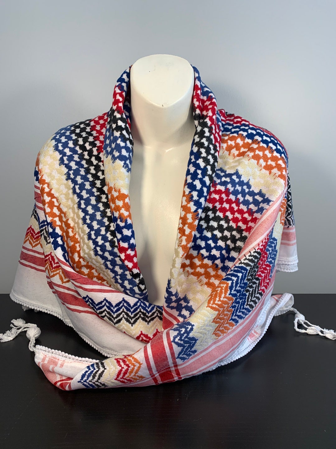 Keffiyeh Shemagh Jordanian Palestinian Kuffiya Shmagh - Etsy