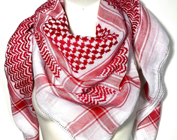 Keffiyeh Shemagh Jordanian Palestinian Kuffiya Shmagh Arab Arafat Scarf ...