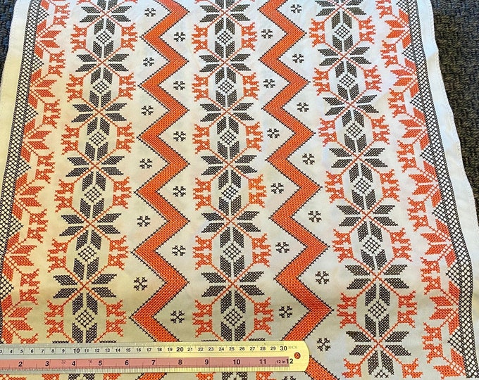 Red and White Authentic Jordanian/palestinian Tatreez Embroidery, Made ...