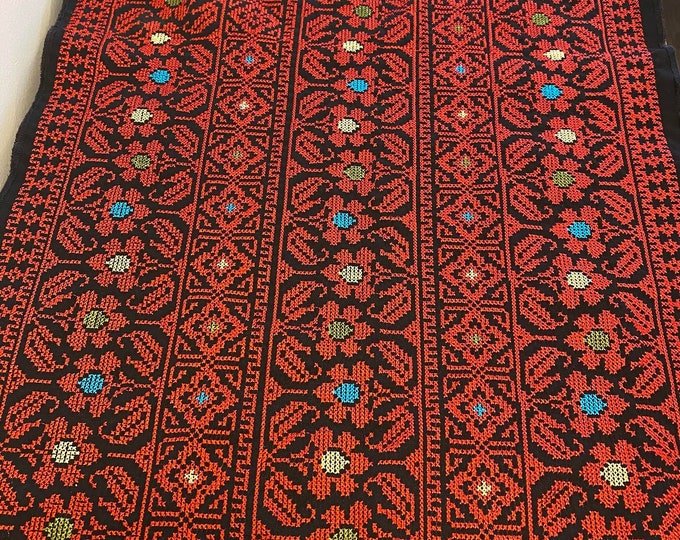 Red and Black Authentic Jordanian/palestinian Tatreez Embroidery, Made ...