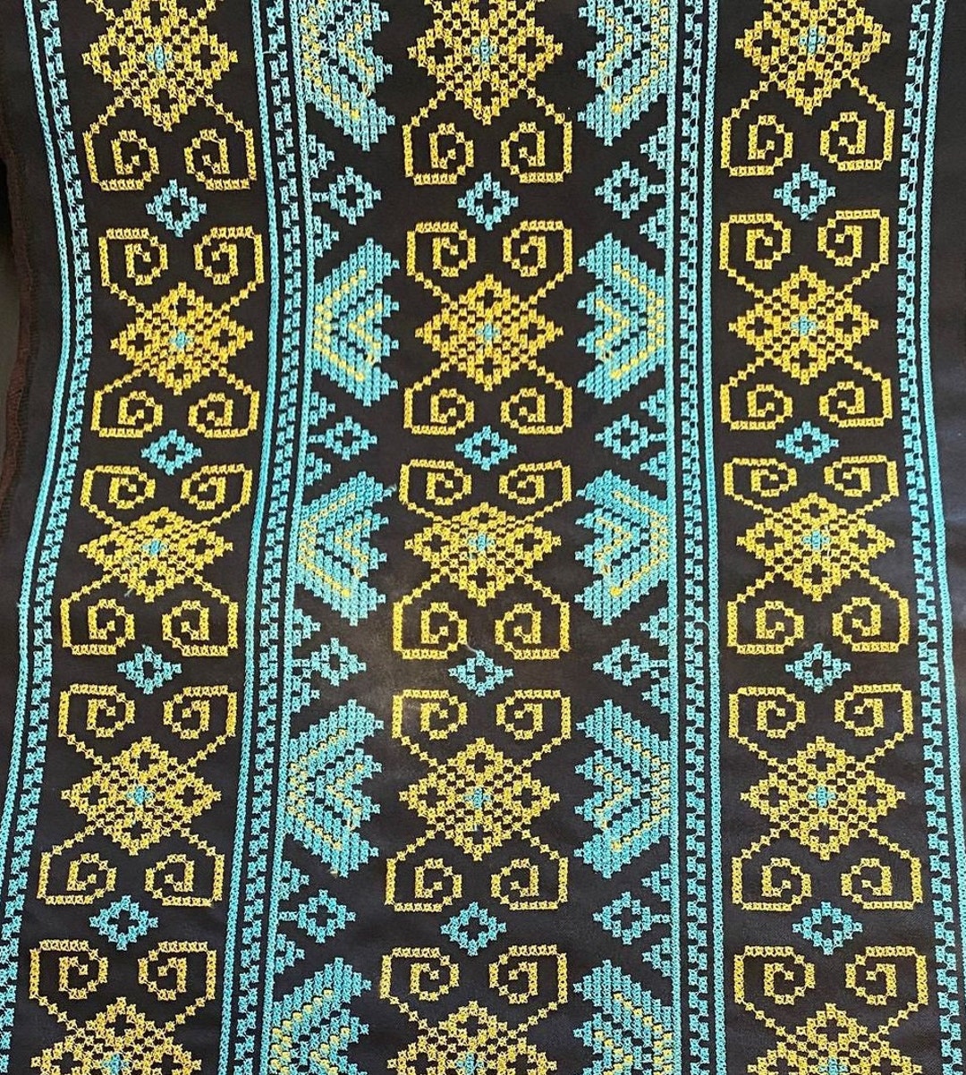 Authentic Jordanian/palestinian Tatreez Embroidery Fabric, Made in ...