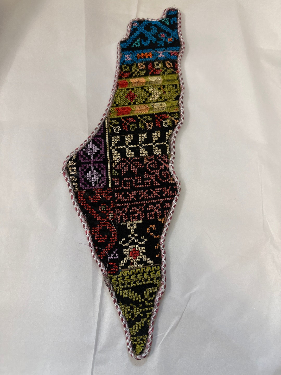 Tatreez Palestinian Map Embroidered Wall Hanging Art - Etsy