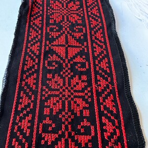 Red and Black Authentic Jordanian/palestinian Tatreez Embroidery, Made ...