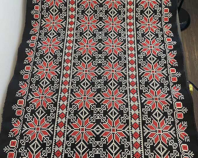 Red and Black Authentic Jordanian/palestinian Tatreez Embroidery, Made ...