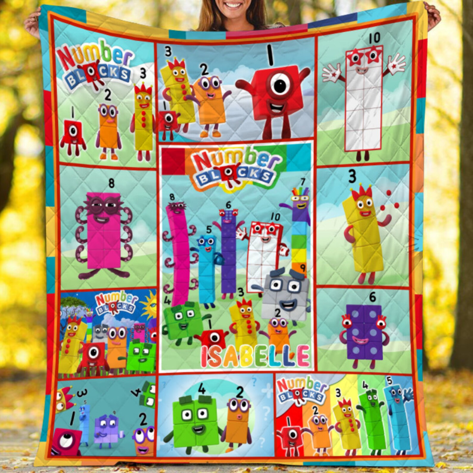 Personalized Numberblocks Quilt Blanket Numberblocks Kids - Etsy