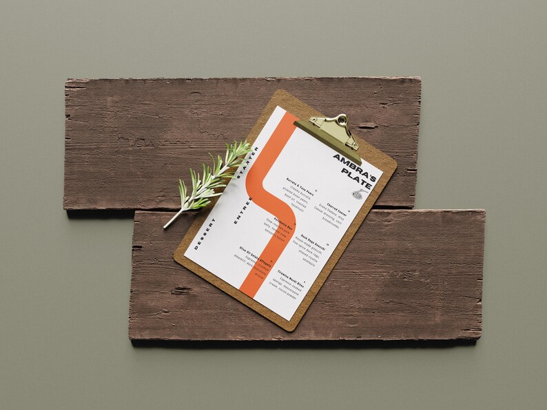Modern Menu Design Template - Etsy