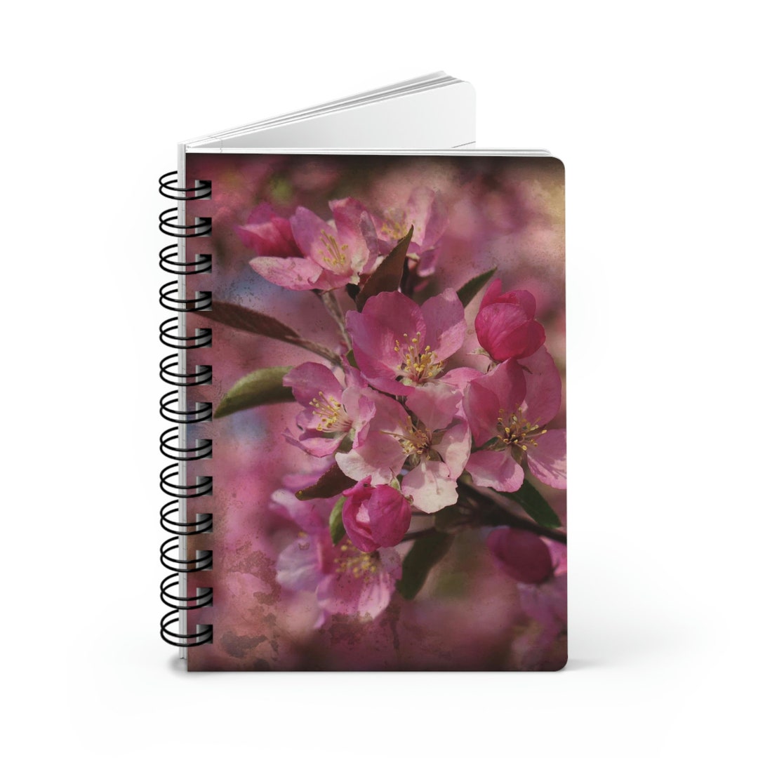 5x7 Spiral Journal To-do List Notebook for Women Pink Flower Journal ...