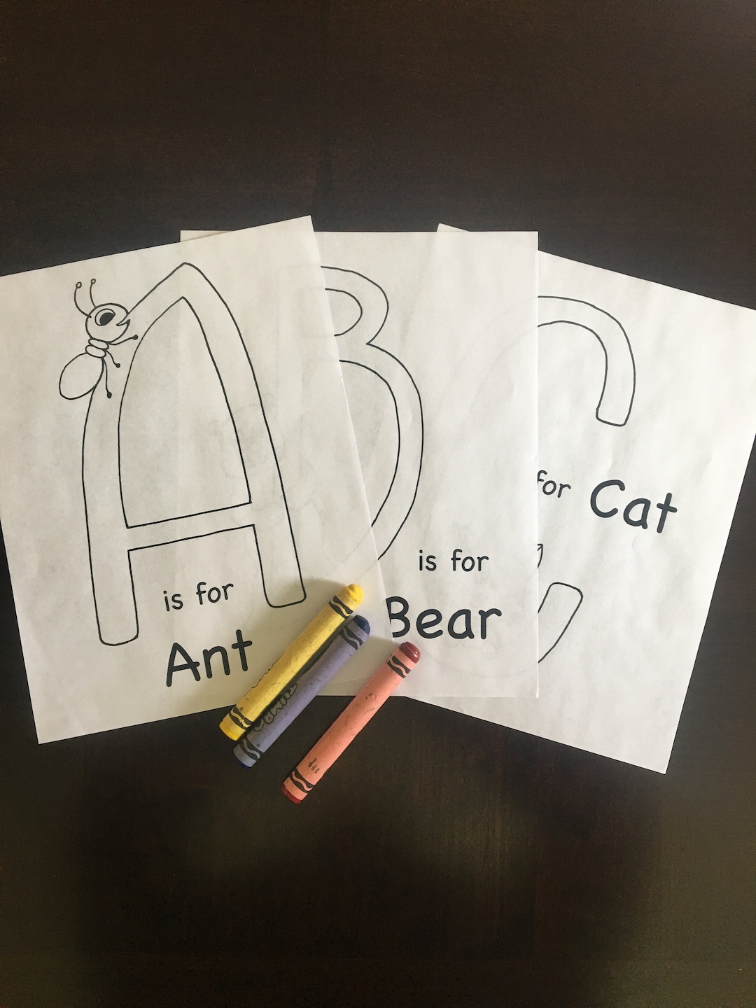 Animal Alphabet Coloring Pages - 26 Letters - Etsy