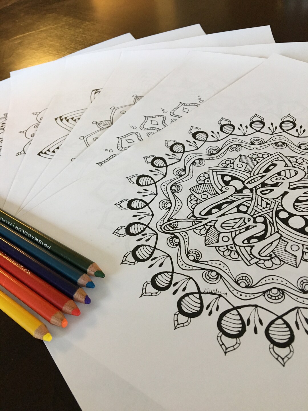 Mandala Mantras - Inspirational Coloring Pages - Etsy