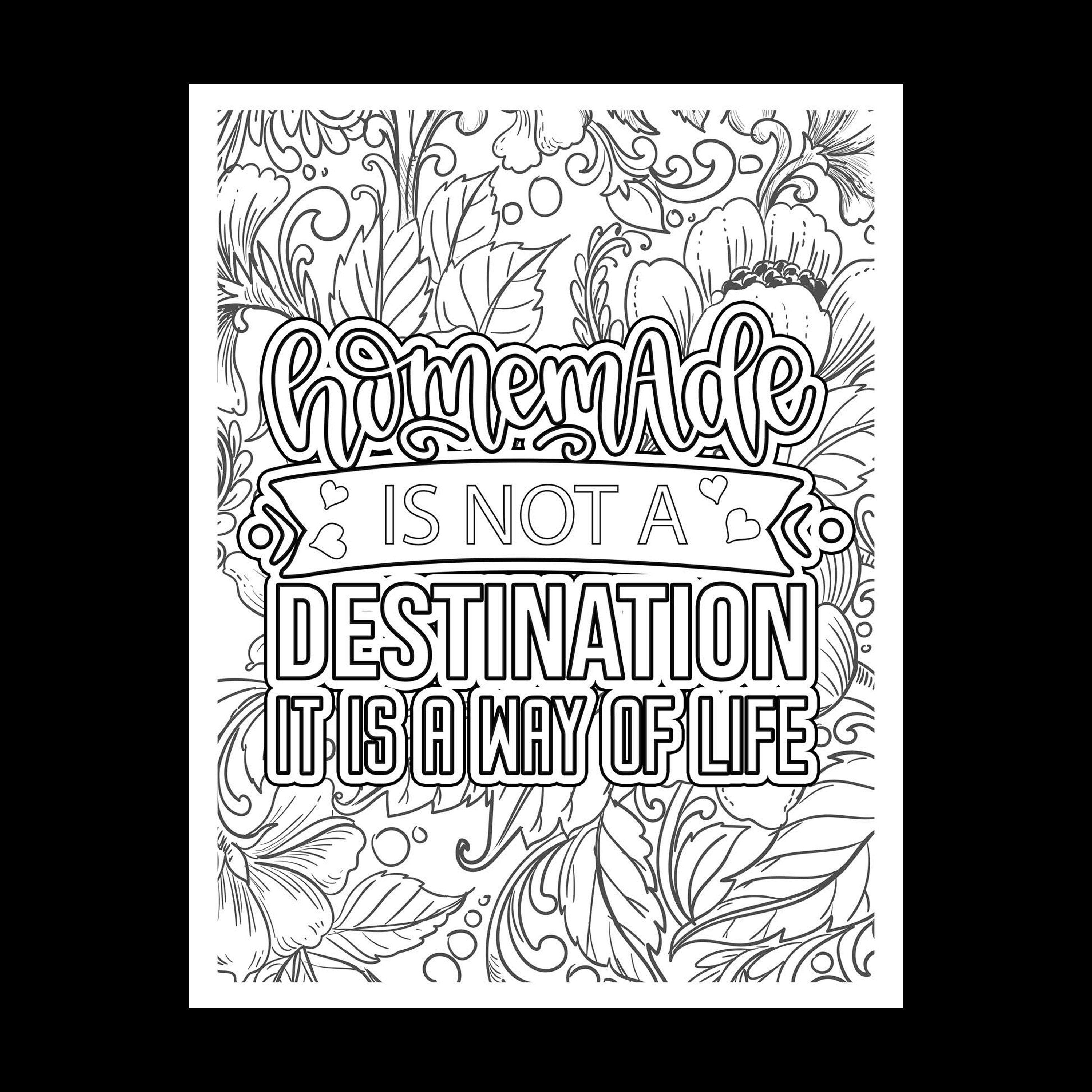 50 Inspirational Affirmations Printable Digital Adult Coloring - Etsy