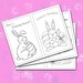 EASTER COLORING CARDS, Pdf Coloring Book Cards, Digital Downloadable ...