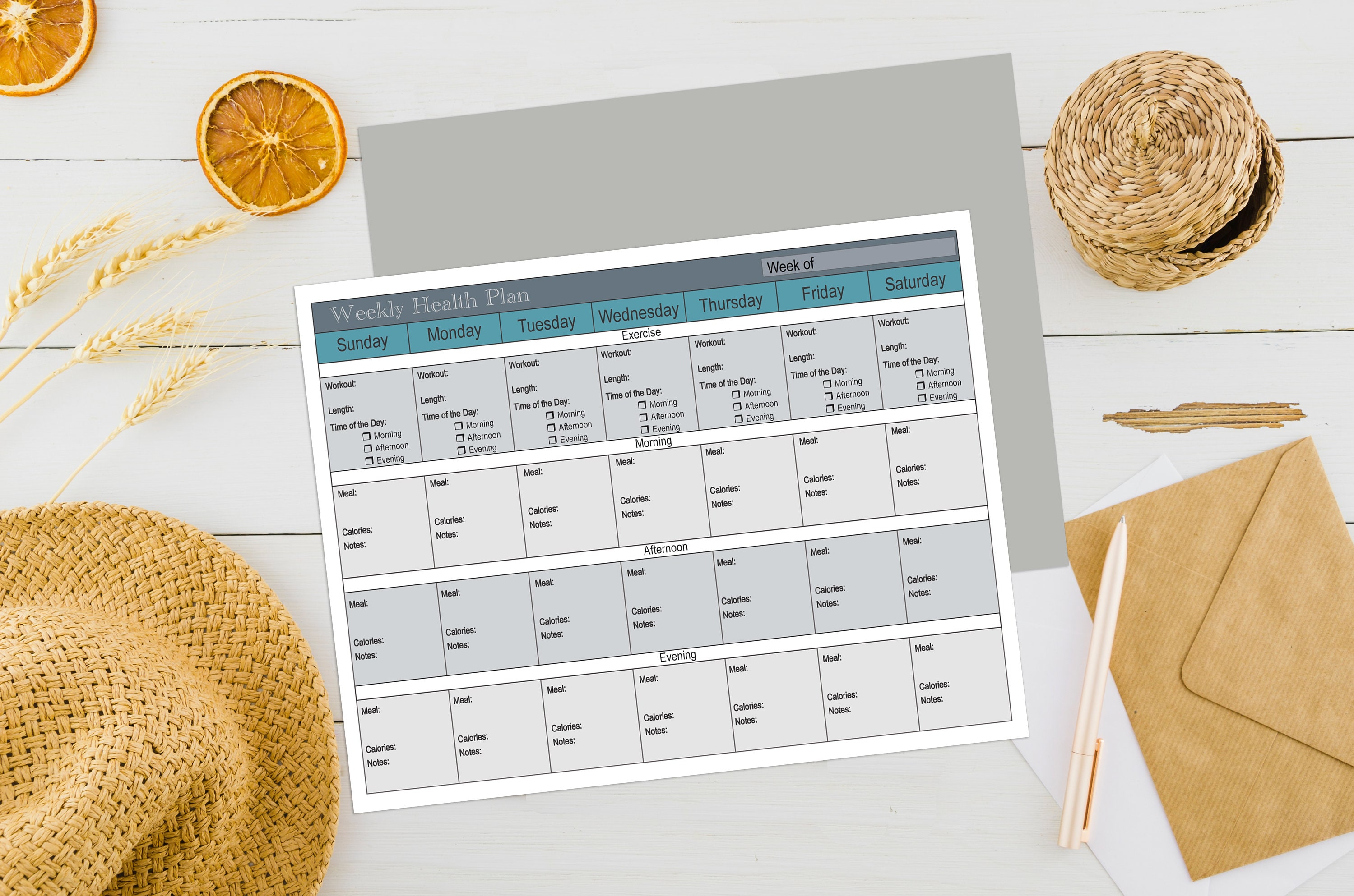Printable Weekly Health Planner | Digital Health Planner | Downloadable ...