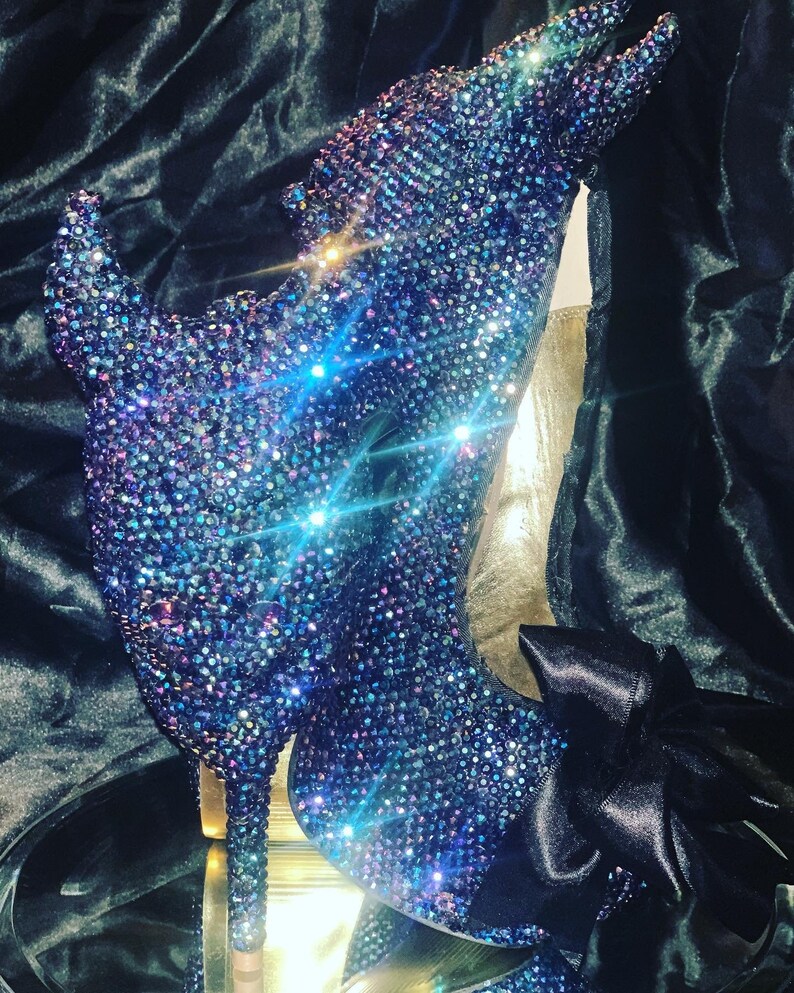 The Devils in the Detail Custom Made Crystal Skull Detail High Heels ...