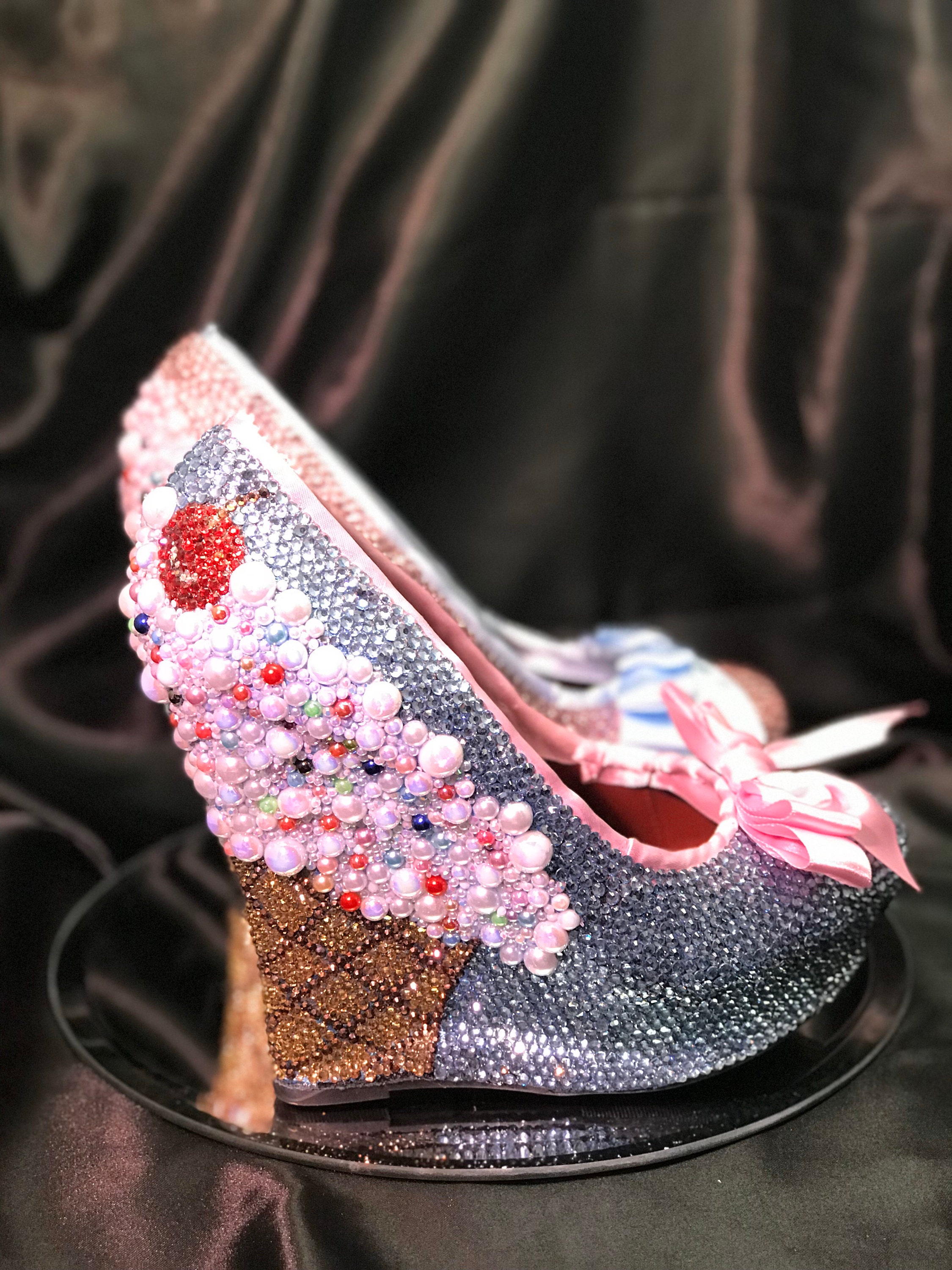 LOLITA HIGH HEELS | Pastel Goth Shoes | Handcrafted Wedges | Kawaii ...