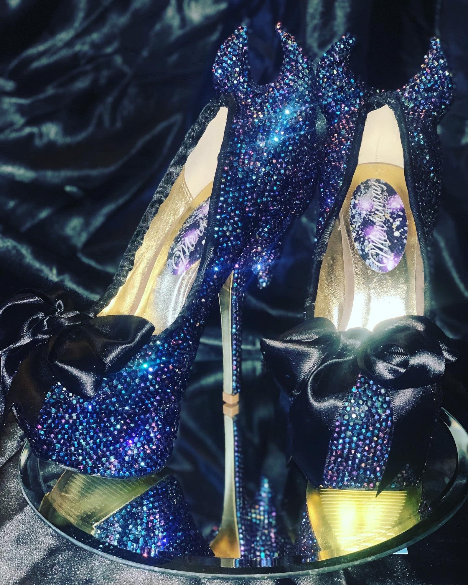 The Devils in the Detail Custom Made Crystal Skull Detail High Heels ...