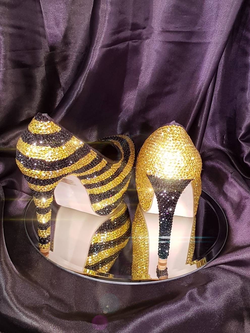 QUEEN BEE HEELS | Crystal Bee Shoes | Custom Bee Heels | Honey Bee ...