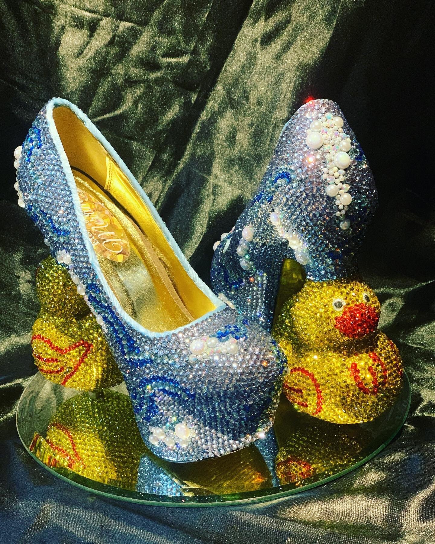 DUCK SHOES Embellished Heels Rub A Dub Dub Ducky High Heels Custom ...