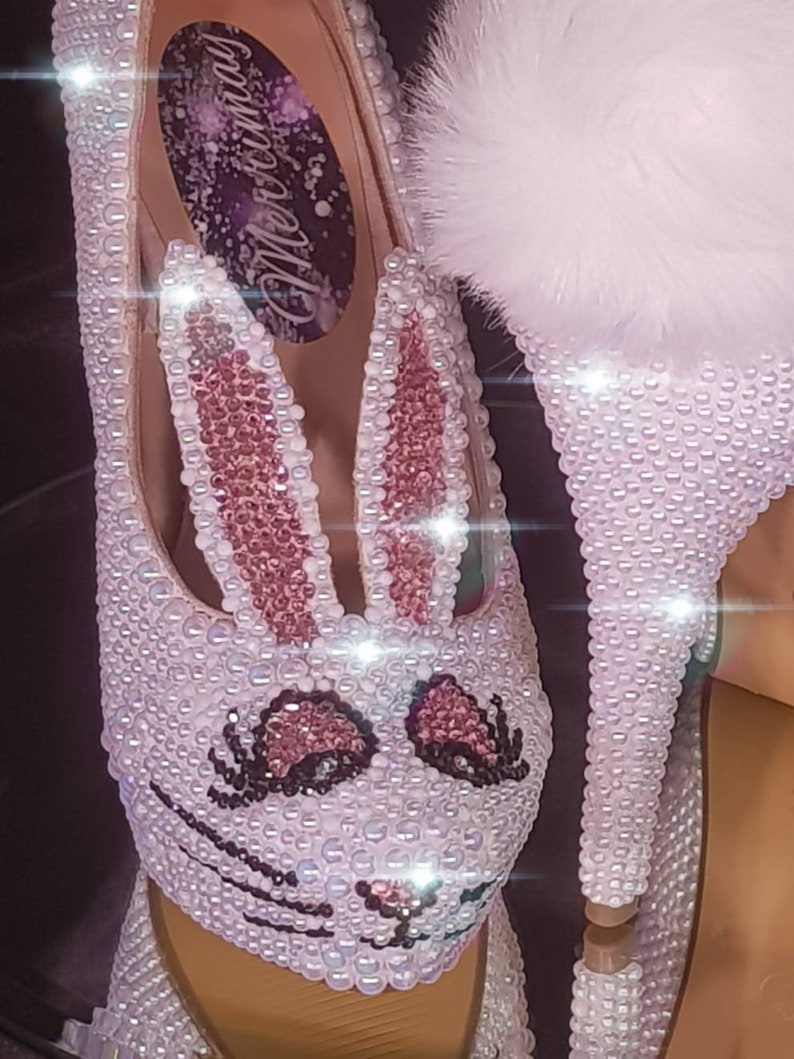 BRIDAL BUNNY SHOES | Bunny High Heels | Comfortable Heels | White ...