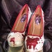 NIGHT NURSE HEELS Blood Splatter Shoes Crystal Zombie Heels Zombie ...