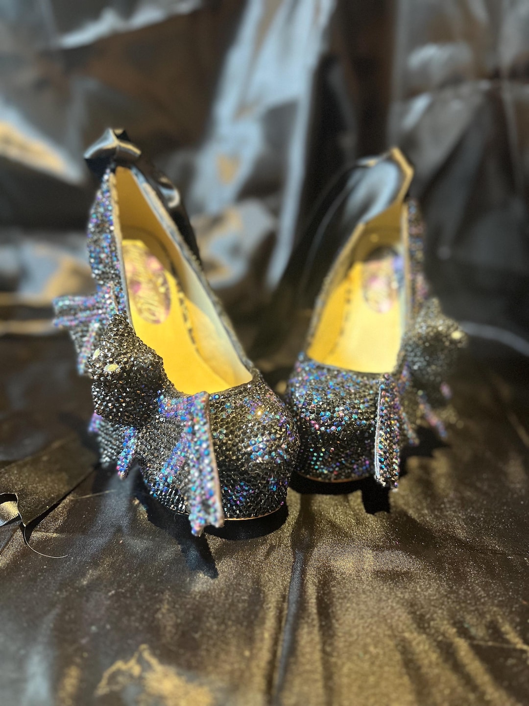 VAMPIRE BAT HEELS | 3d Bat Crystal Shoes | Halloween Bat Heels | Custom ...