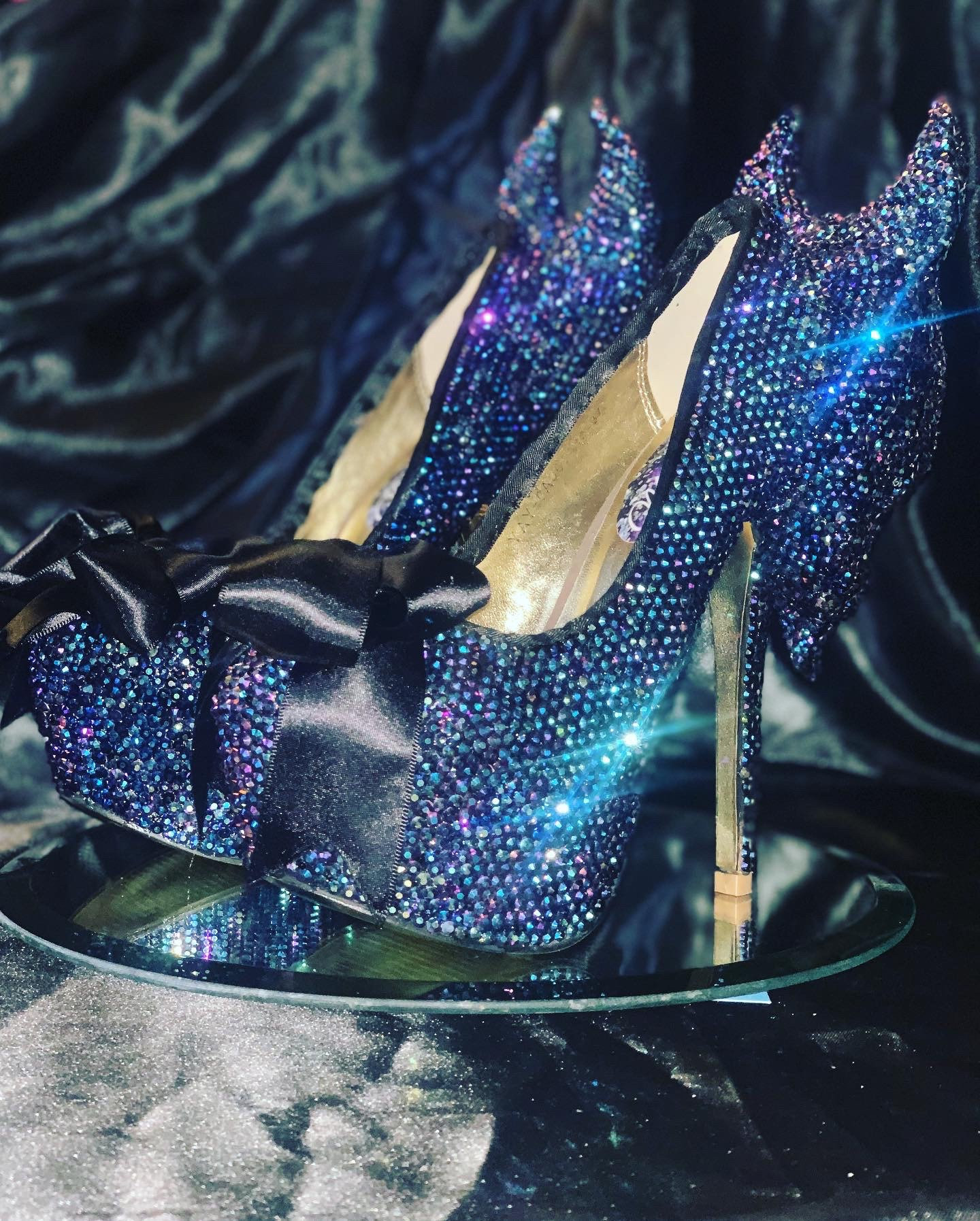 The Devils in the Detail Custom Made Crystal Skull Detail High Heels ...