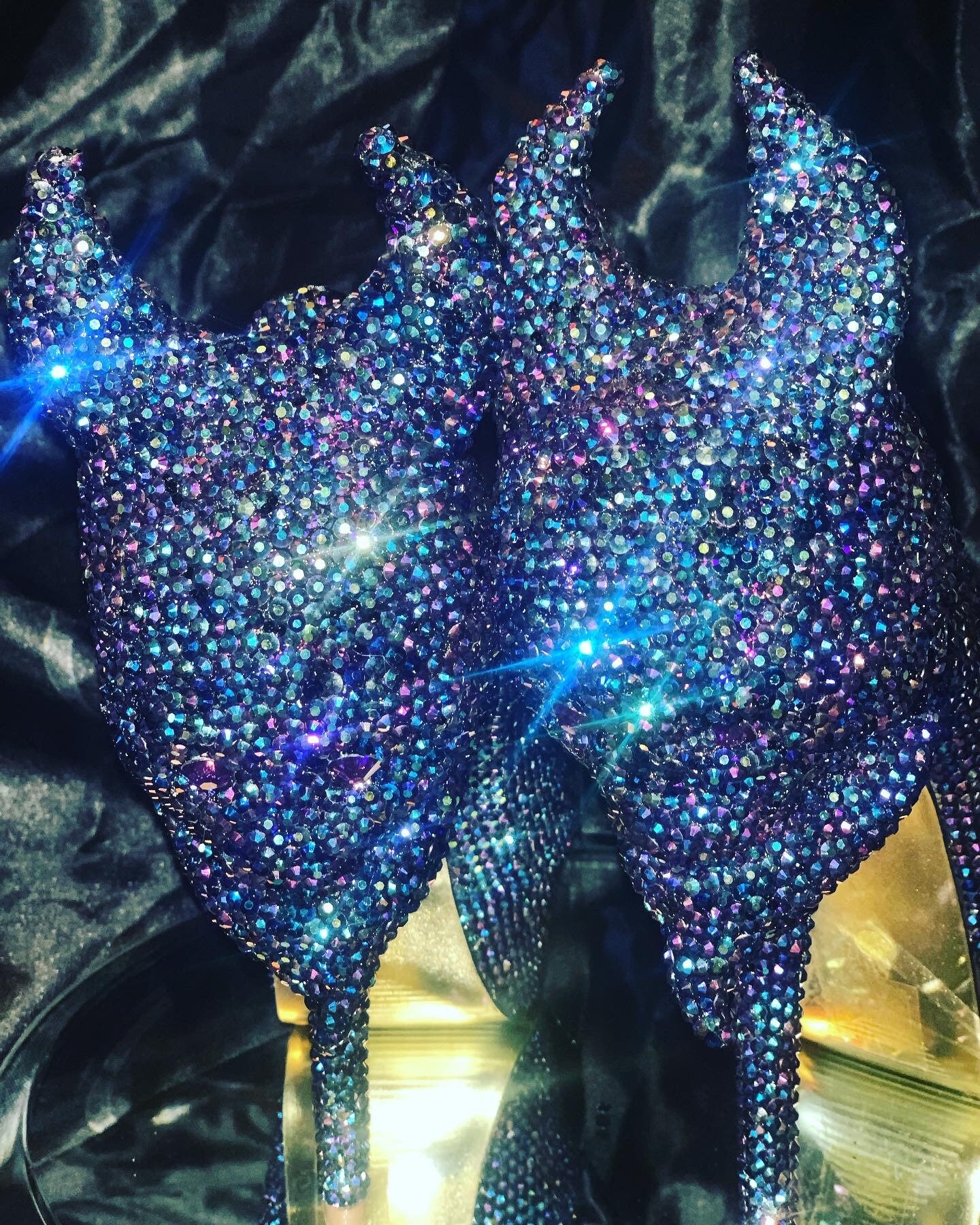 The Devils in the Detail Custom Made Crystal Skull Detail High Heels ...