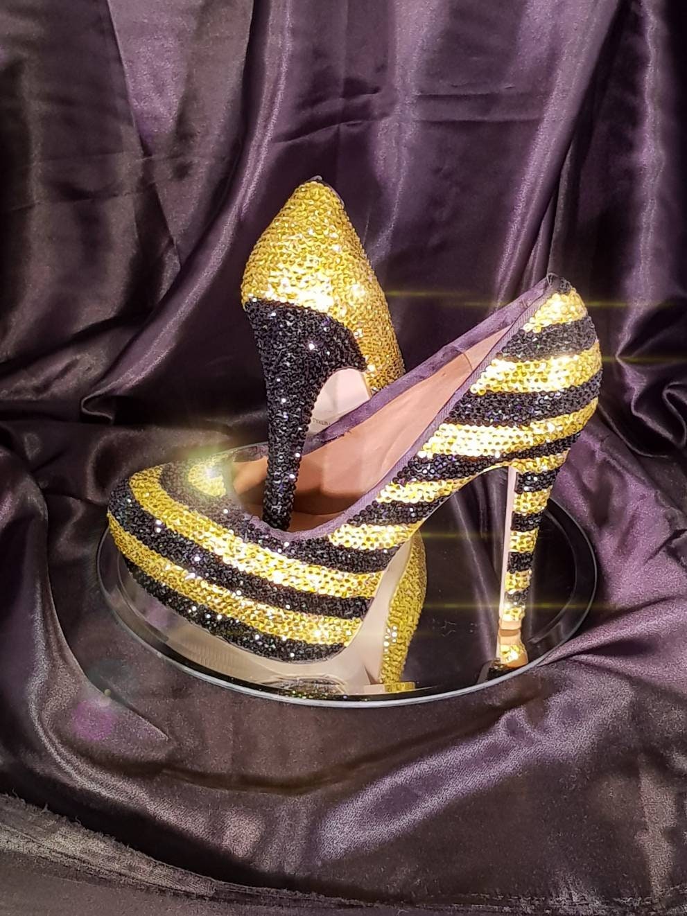 QUEEN BEE HEELS | Crystal Bee Shoes | Custom Bee Heels | Honey Bee ...