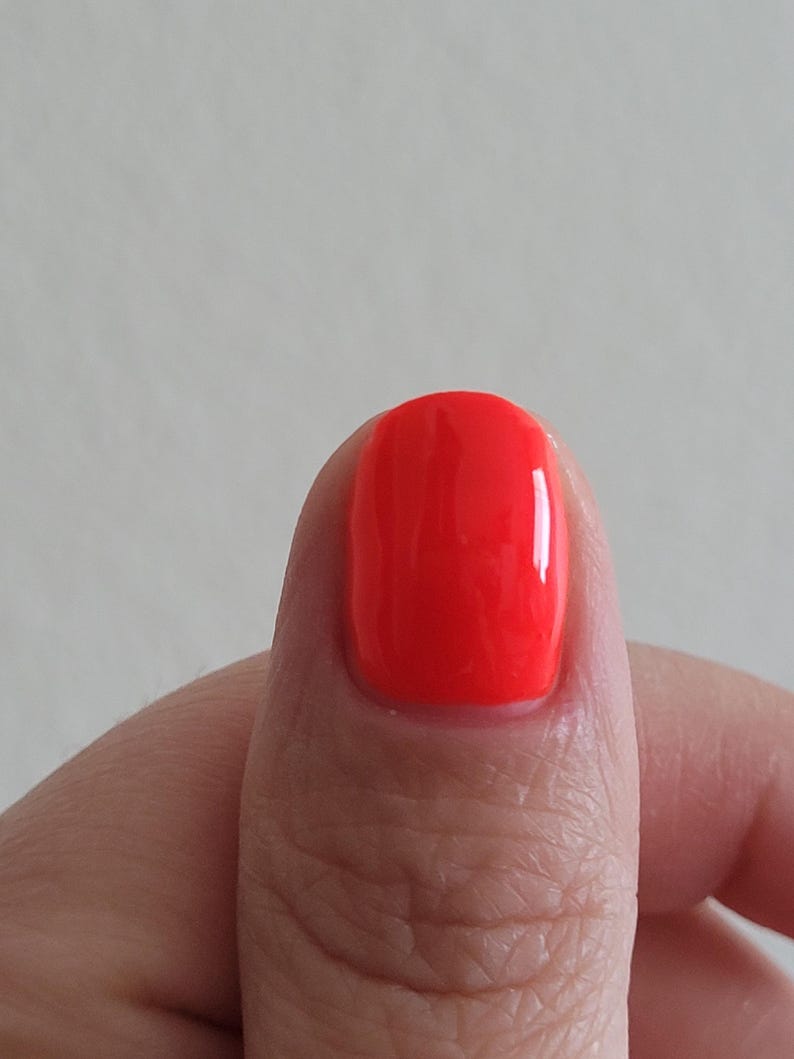 Neon Tomato Red Nail Polish – "hot & Bothered" Summer Indie Lacquer - Etsy