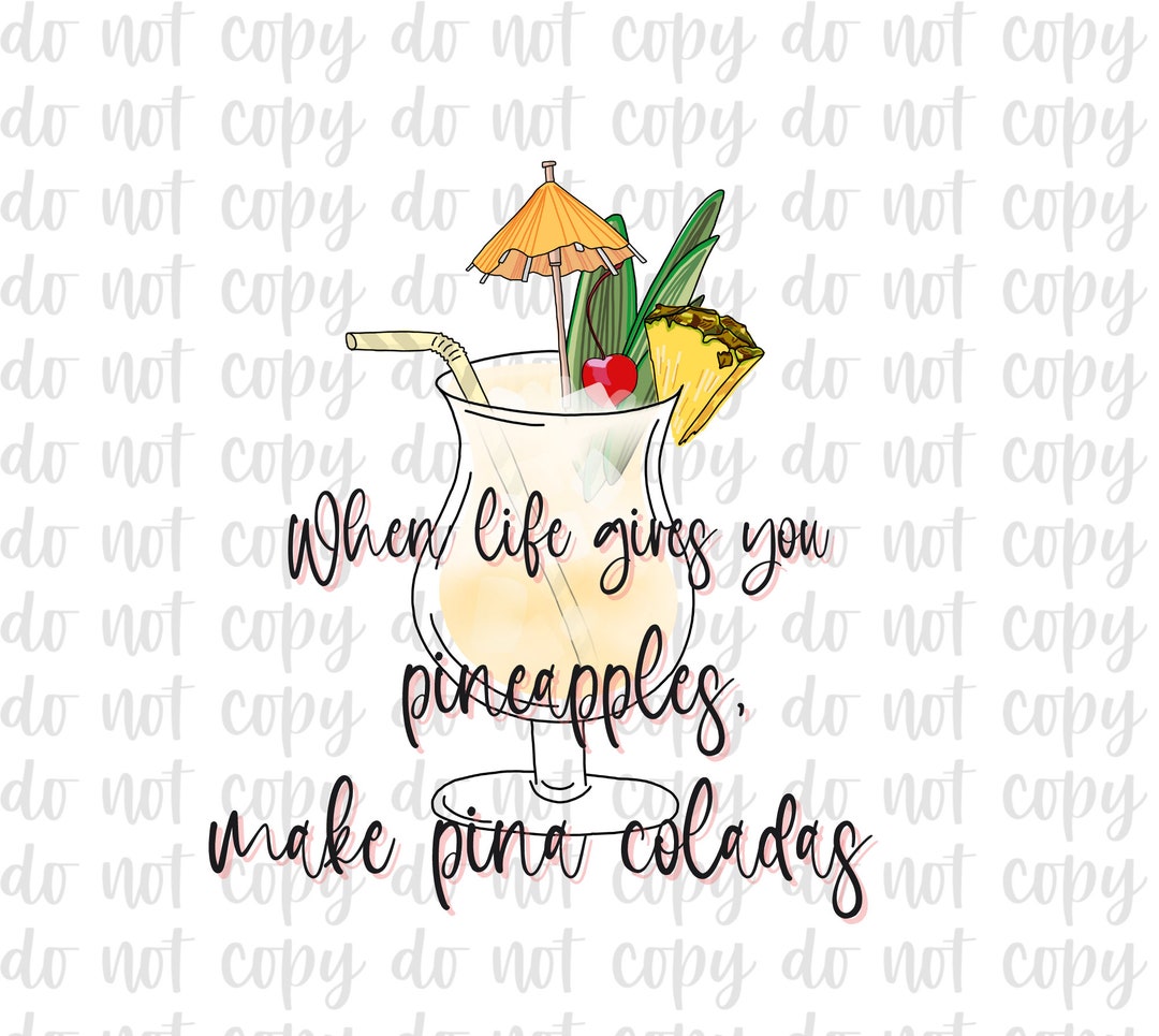 Pina Colada Tumbler Wrap: Pineapple Cocktail Design (digital Download ...