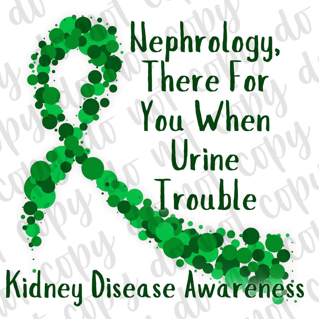 Nephrology Kidney Disease Awareness PNG, Renal Awareness, Kidney ...