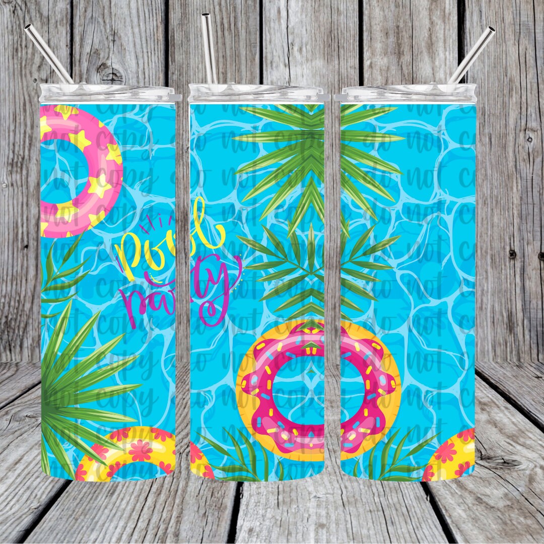Fun in the Sun Tumbler, Pool Party Personalized 20oz Tumbler, Day ...